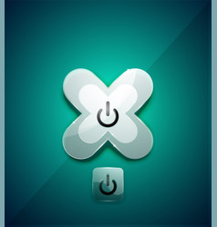 Black led light power button Royalty Free Vector Image