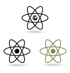 Atom model Royalty Free Vector Image - VectorStock