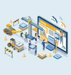 Devops software development icon set coding Vector Image