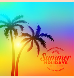 Lovely colorful summer holidays background Vector Image