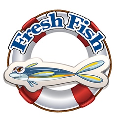 Seafood logo fishing or fresh fish icon Royalty Free Vector