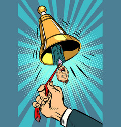 Hunchback ringing bell Royalty Free Vector Image