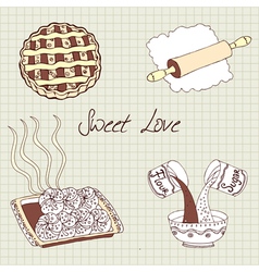 Baking ingredients food and cooking kitchen items Vector Image