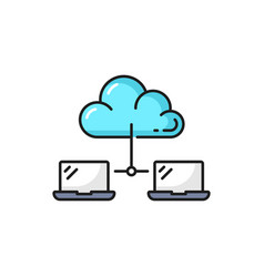 Cloud computing sync icon Royalty Free Vector Image