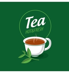Logo for tea time Royalty Free Vector Image - VectorStock