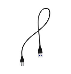 Usb a-b cable composition Royalty Free Vector Image