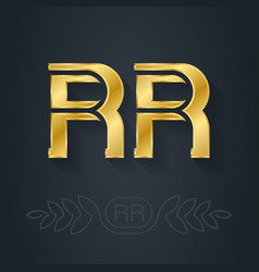 R and i initial logo ri initial monogram logotype Vector Image