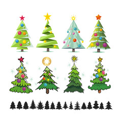 Christmas set pattern with golden realistic Vector Image