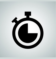 Time clock logo fast service stopwatch Royalty Free Vector