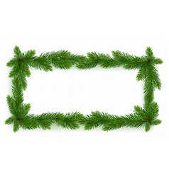 Christmas fir tree frame Royalty Free Vector Image