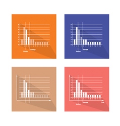 Chart of Fat Tailed and Long Tailed Distributions Vector Image