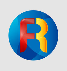 R japanese style letter logo design Royalty Free Vector