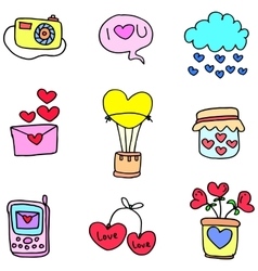Object love doodles Royalty Free Vector Image - VectorStock