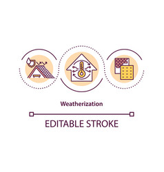 Weatherization concept icon Royalty Free Vector Image