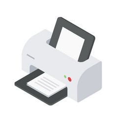 Isometric multifunction office printer office Vector Image