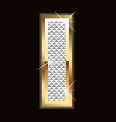 B letter pink bling girly Royalty Free Vector Image