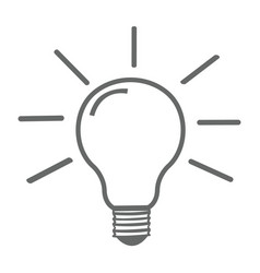 Light bulb icon gray background Royalty Free Vector Image