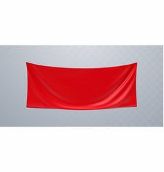 Red realistic pennant set empty triangle banners Vector Image