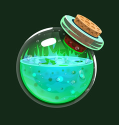 Bottle water game icon magic elixir Royalty Free Vector