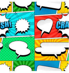 Comic elements colorful seamless pattern Vector Image