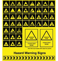 Hazard signs Royalty Free Vector Image - VectorStock