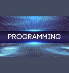 Program code listing abstract programming Vector Image