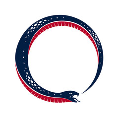 Snake eating its own tale uroboros snake in a Vector Image