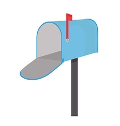 Open red mailbox mail and message Royalty Free Vector Image