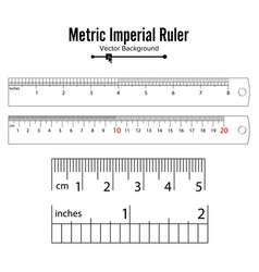 Metric imperial rulers centimeter and inch Vector Image