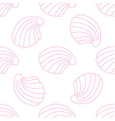 Ocean shell in cartoon style isolated on white Vector Image