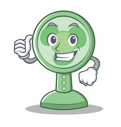 Thumbs up fan character cartoon style Royalty Free Vector