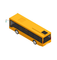 School bus isometric flat icon 3d Royalty Free Vector Image