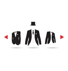 Posh suit selection Royalty Free Vector Image - VectorStock
