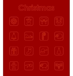 Set of christmas icons Royalty Free Vector Image