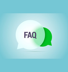 Faq with two speech bubbles Royalty Free Vector Image