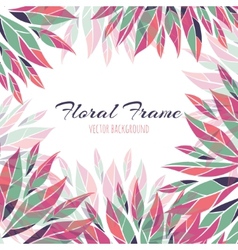 Square floral frame with lights effect Royalty Free Vector