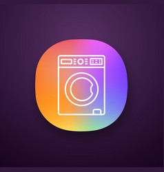 Washing machine app icon Royalty Free Vector Image