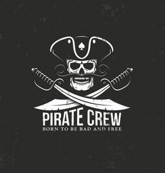 Skull and bones on a pirate flag Royalty Free Vector Image