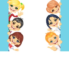 Cute cartoon kids frame Royalty Free Vector Image