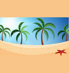 Wave beach landscape scene Royalty Free Vector Image