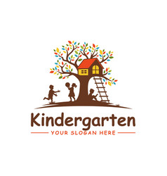 Kindergarten logo Royalty Free Vector Image - VectorStock