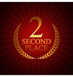 Award laurel wreath winner leaf label symbol Vector Image