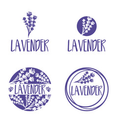 Lavender sign label Royalty Free Vector Image - VectorStock
