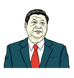 Xi jinping portrait portrait Royalty Free Vector Image