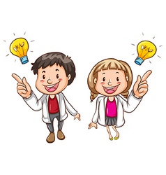 A simple drawing smart people Royalty Free Vector Image