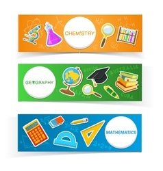 Science classes headers Royalty Free Vector Image
