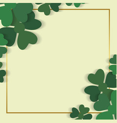 Clover framed card Royalty Free Vector Image - VectorStock