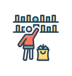 Shopping centre linear icon Royalty Free Vector Image