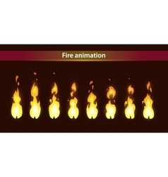 Vfx effect storyboard fire animation sprites Vector Image