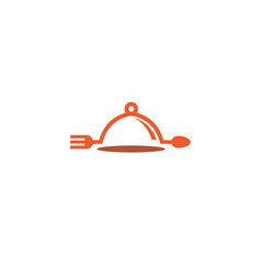 Pan fire fry cook logo design Royalty Free Vector Image